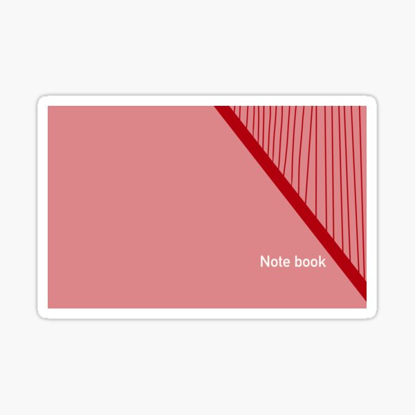 "Note book " Sticker for Sale by tenkenryujin | Redbubble