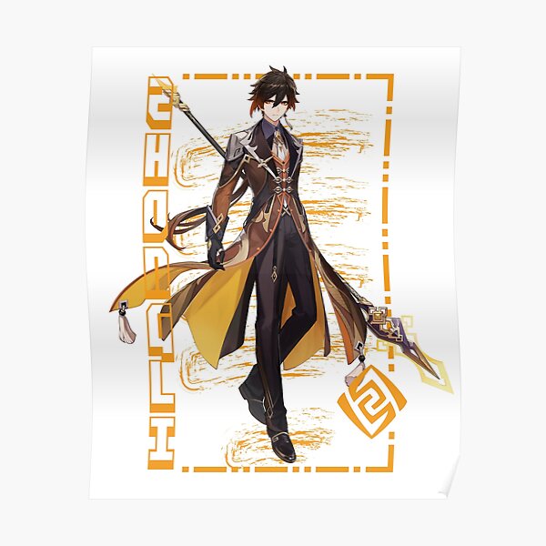 "GENSHIN IMPACT | ZHONGLI" Poster for Sale by MaxwellYT | Redbubble