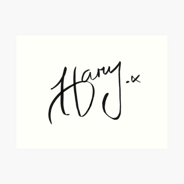 "Harry Styles Signature" Art Print by terezawin | Redbubble