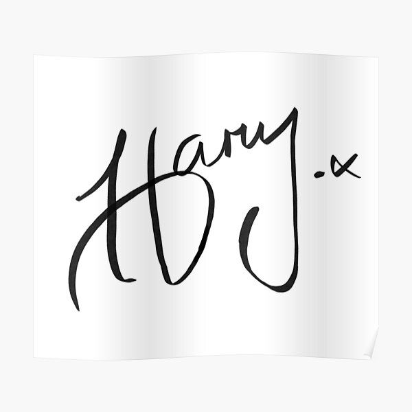 "Harry Styles Signature" Poster by terezawin | Redbubble