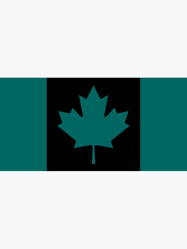 "Black and Cyan Flag of Canada - Canadian Symbol" Sticker by ...