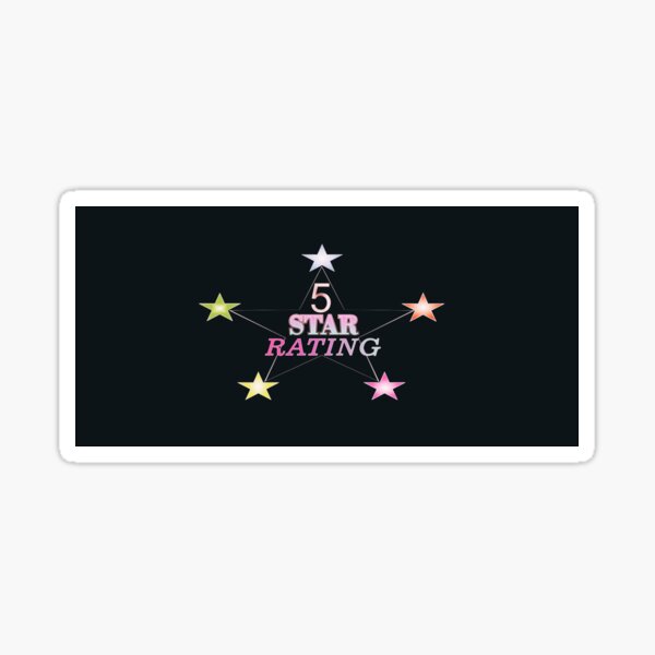 "A five Star rating art work" Sticker for Sale by market100 | Redbubble