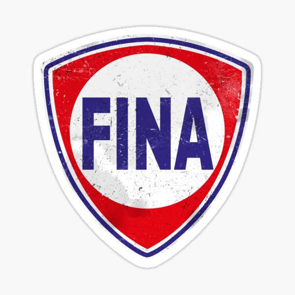 "Fina gasoline 1960 vintage sign" Sticker for Sale by Ploxd | Redbubble