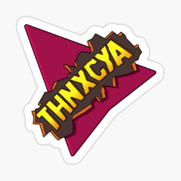 "thnxcya youtubers" Sticker for Sale by Amelia-Nina | Redbubble