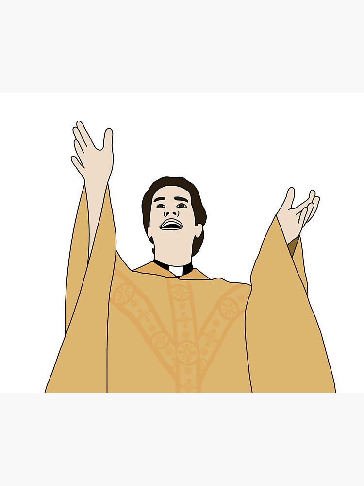 "Midnight Mass Priest" Sticker for Sale by TheDevilsArt | Redbubble