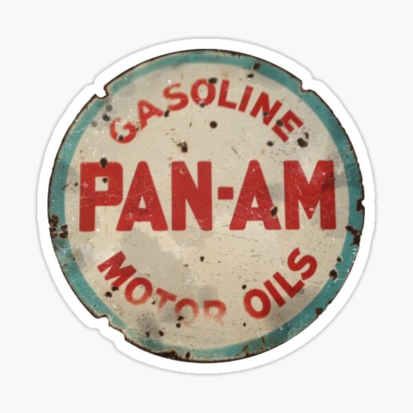 "Pan-am gasoline vintage sign" Sticker for Sale by Ploxd | Redbubble