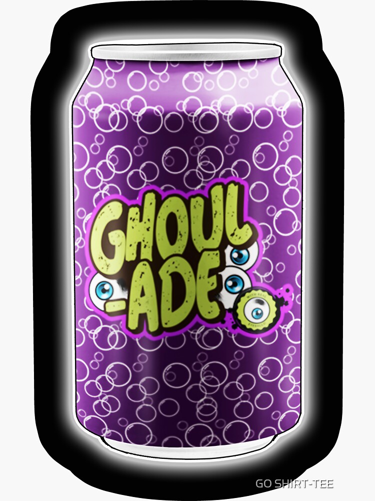 Pegatina «Ghoul-ade Gracioso gráfico de Halloween de lata de refresco ...