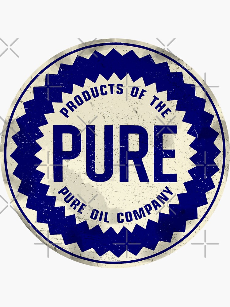 "Pure oil company vintage sign" Sticker for Sale by Ploxd | Redbubble