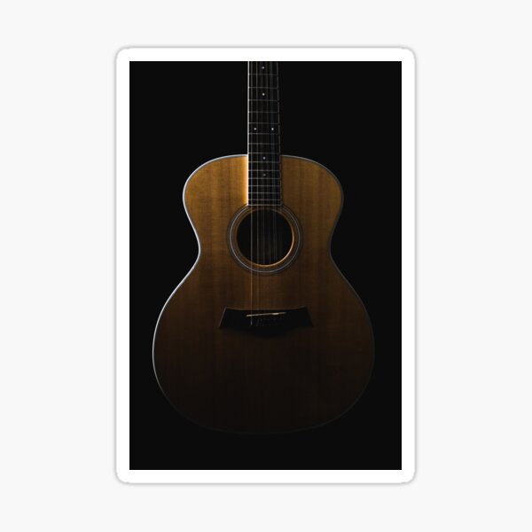 "Acoustic guitar on black background" Sticker for Sale by Lathomas1 ...