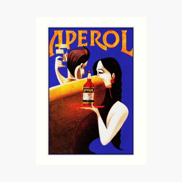 "Vintage navy blue Aperol aperitif alcoholic beverages advertisement ...