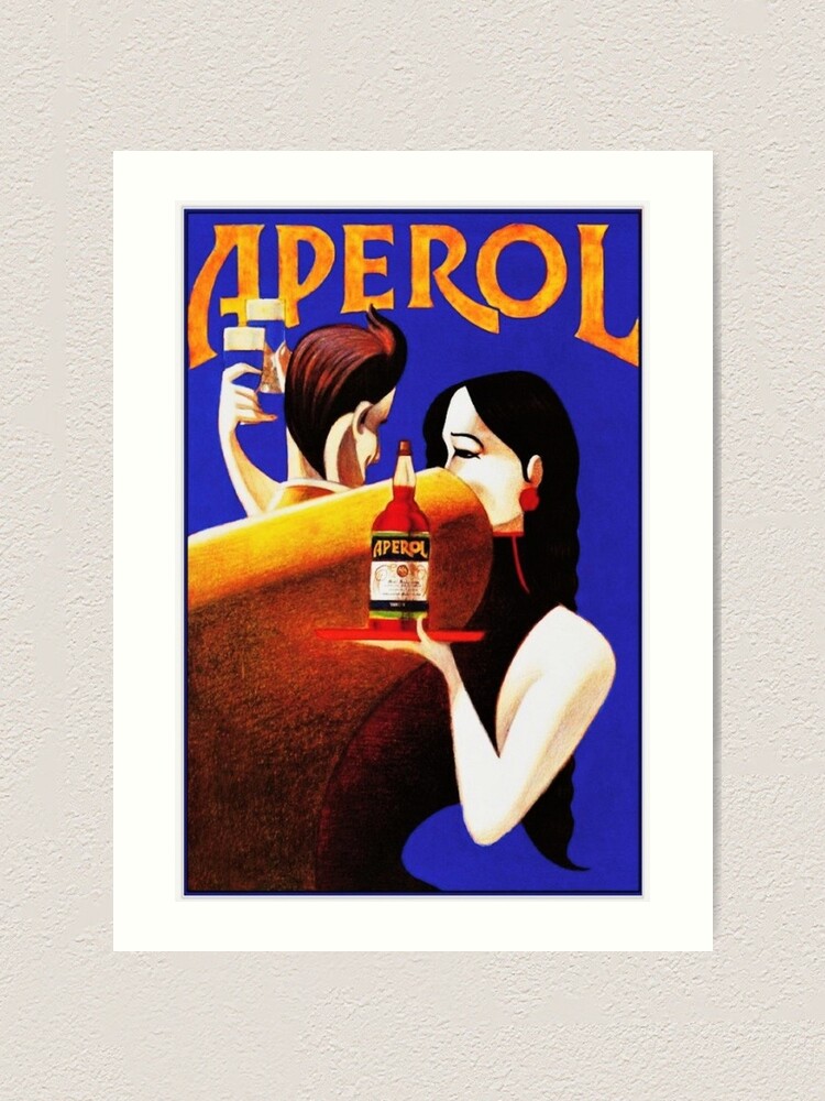 "Vintage navy blue Aperol aperitif alcoholic beverages advertisement ...