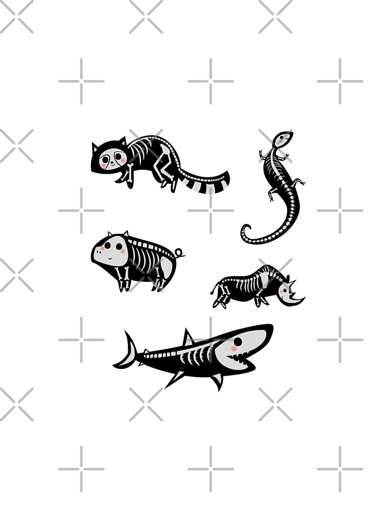 Vestido acampanado «Radiografía de dibujos animados de animales ...