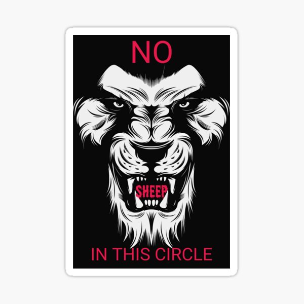 "No sheep in this circle" Sticker for Sale by Urfavshirts | Redbubble