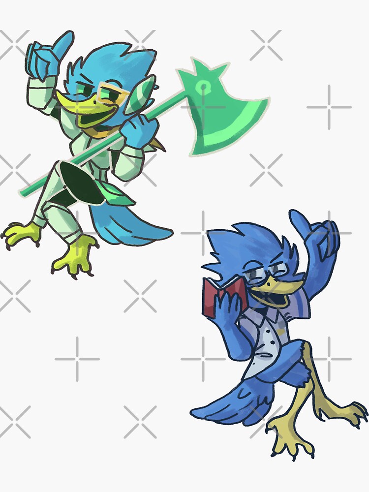 "Berdly Deltarune Chapter 1 and Chapter 2 stickers and pins" Sticker ...