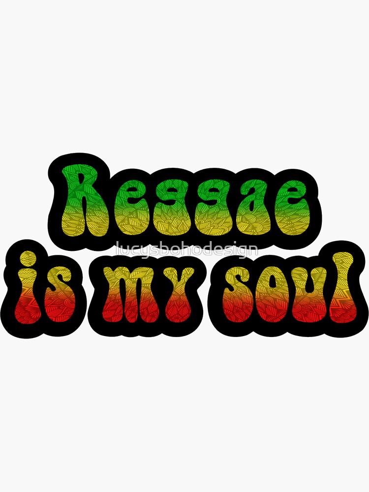 Pegatina «Reggae sticker one love reggae art, reggae music art, Rasta ...