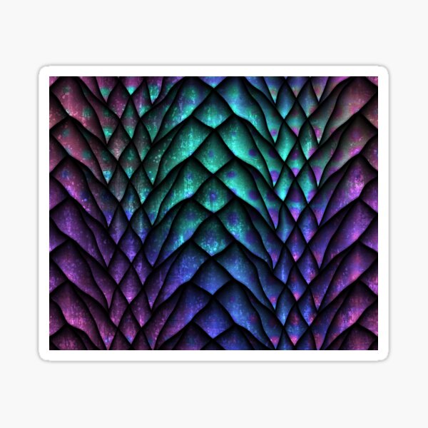 "Dragon Scales Multi-Color" Sticker by KatitudeLLC | Redbubble