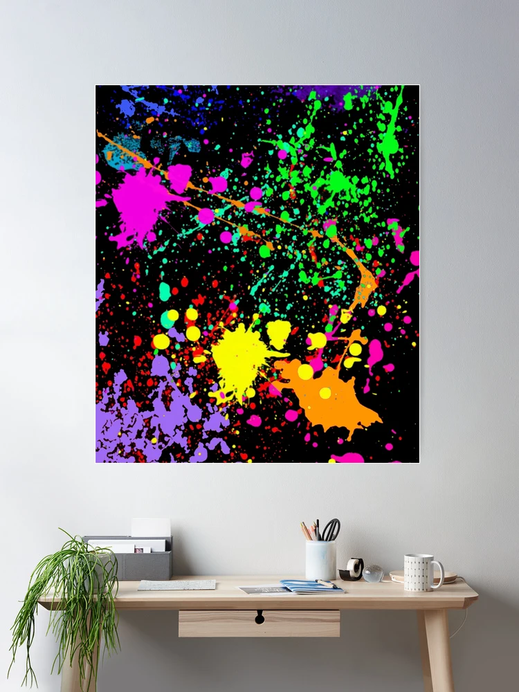 Neon Paint Splatters