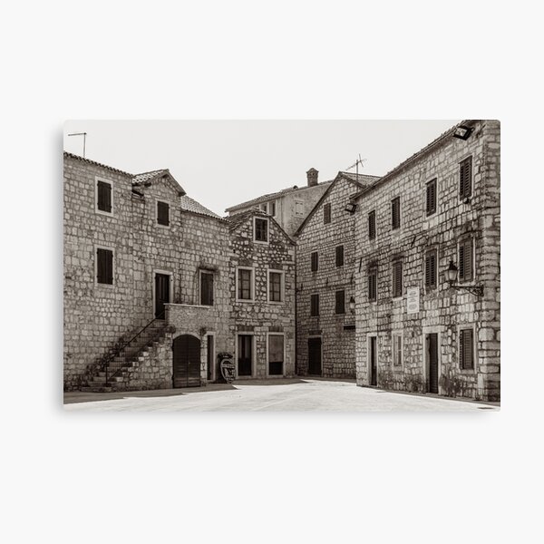 "Stone Houses in Stari Grad" Canvas Print for Sale by SunPixelPhotos ...