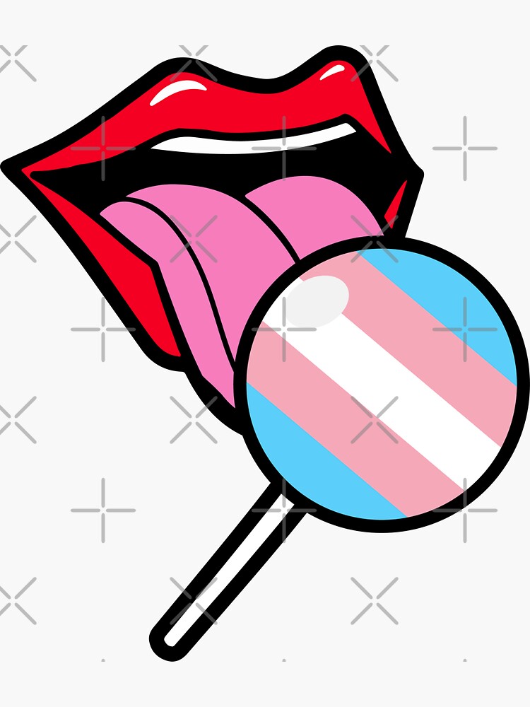 "Red Lips with Trans Pride Palette" Sticker for Sale by SketchesByOmar ...