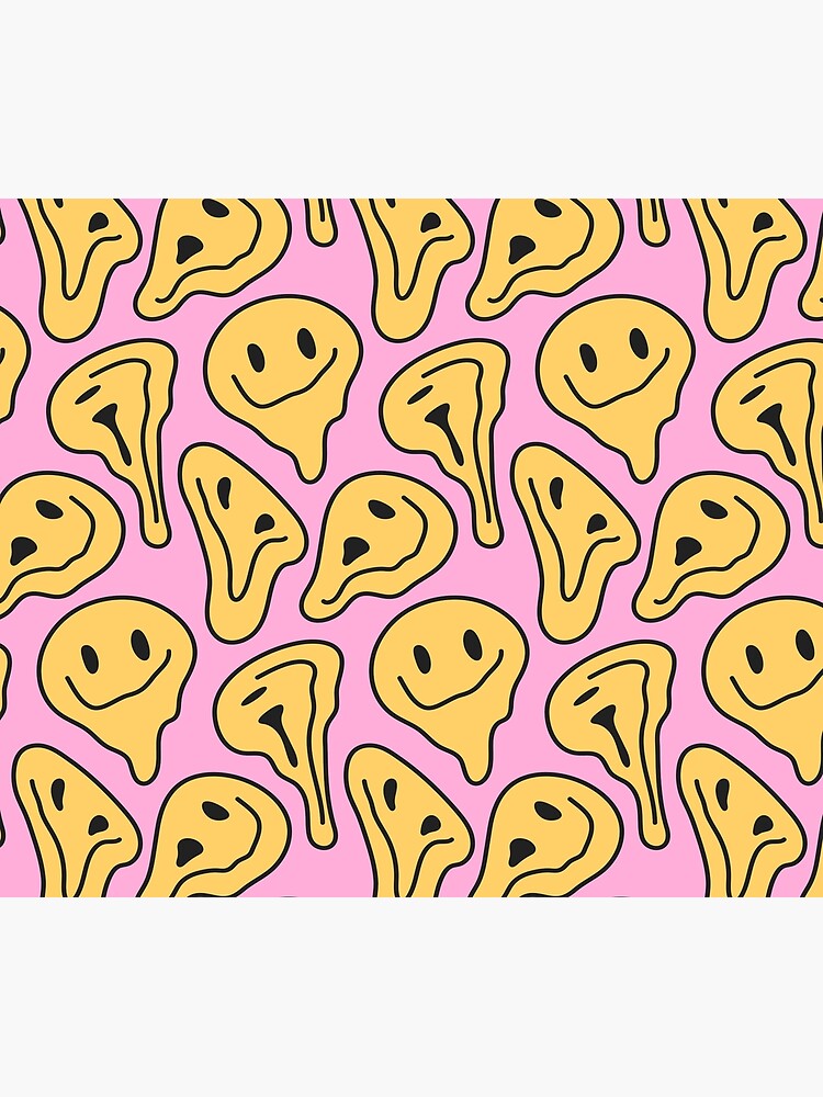 "Melting smiley face" Throw Blanketundefined by Moon-Light-Art | Redbubble