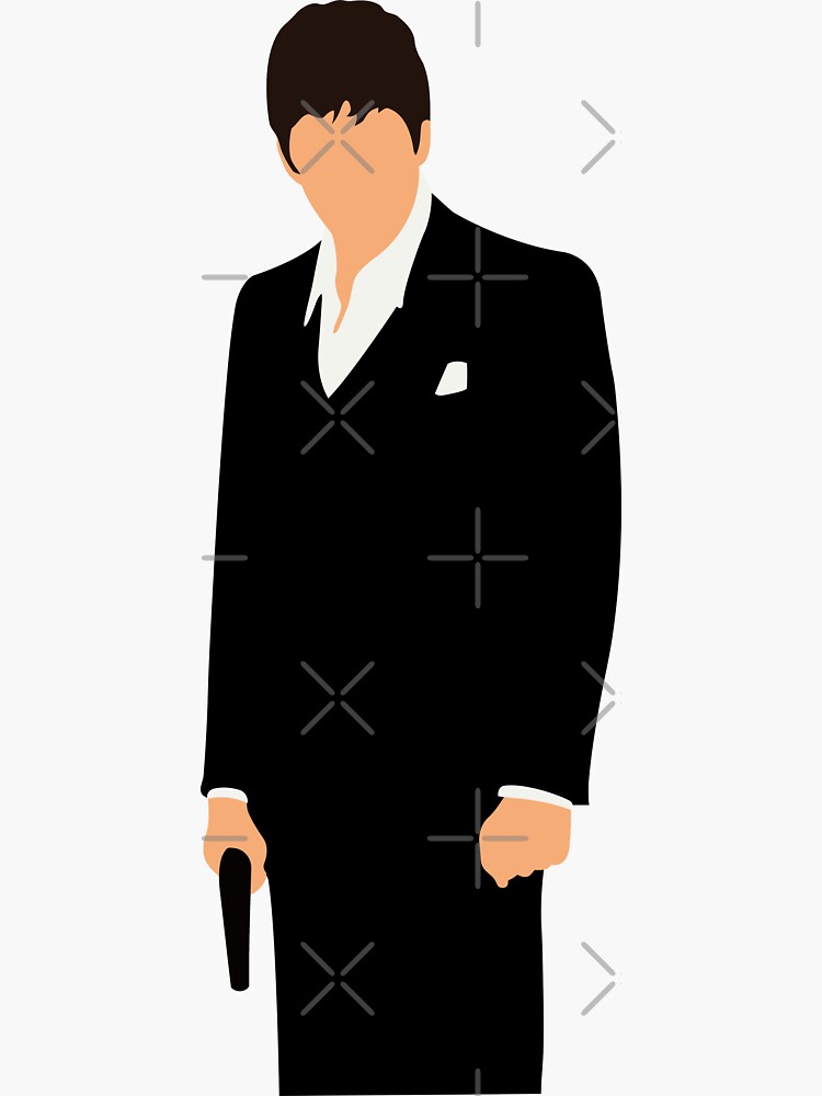 "Scarface 80s movie" Sticker by gengilust | Redbubble