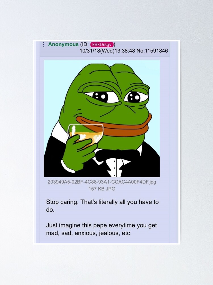 "Stop Caring. That's literally all you have to do" Poster for Sale by ...