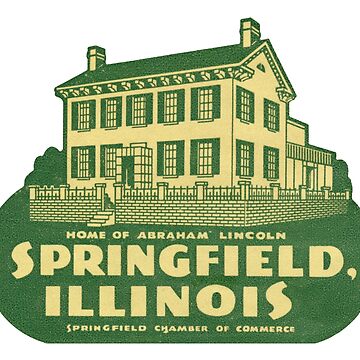 "Visit Springfield Illinois" Sticker for Sale by historicimage | Redbubble