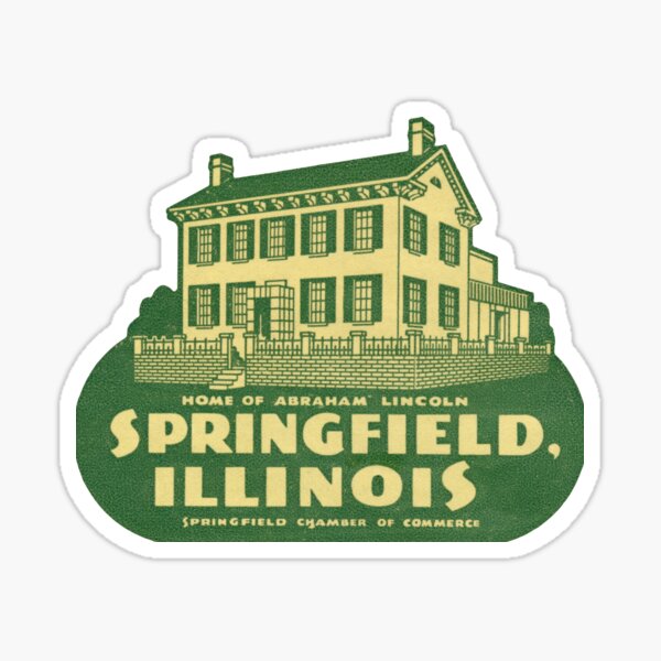 "Visit Springfield Illinois" Sticker for Sale by historicimage | Redbubble