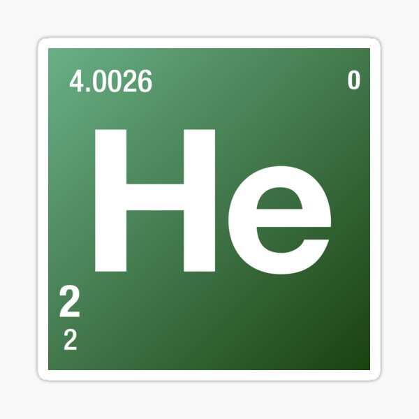 "Element Helium" Sticker for Sale by Defstar | Redbubble