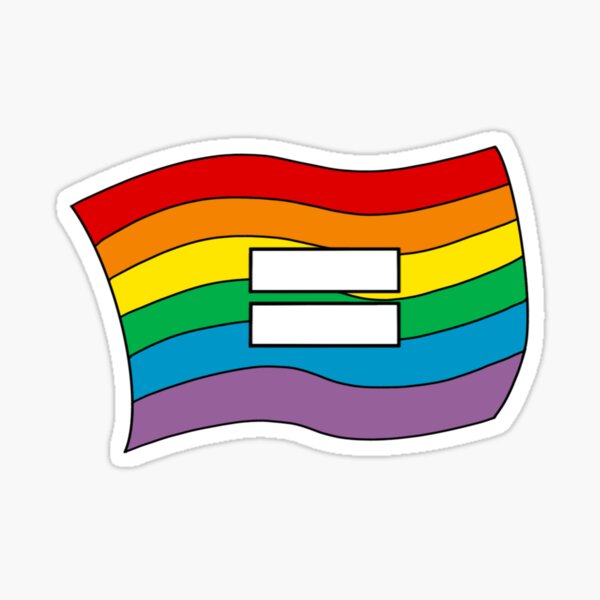 "Rainbow Equal Sign" Sticker for Sale by IvyKwanDesigns | Redbubble