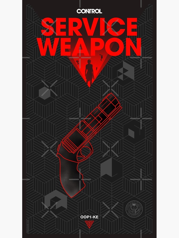 "Control — FBC Service Weapon" Poster for Sale by ckirknielsen | Redbubble