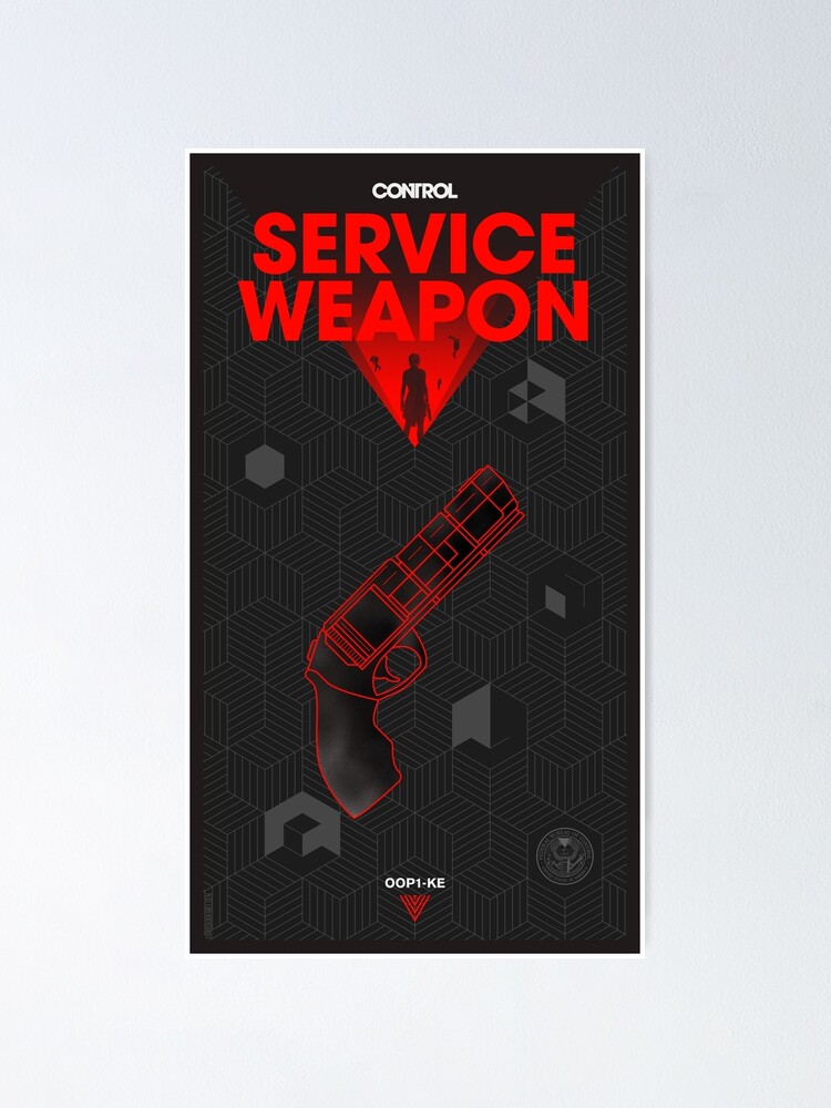 "Control — FBC Service Weapon" Poster for Sale by ckirknielsen | Redbubble