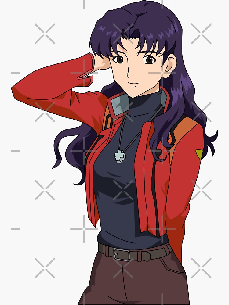 Pegatina «Miss Misato katsuragi» de Migi-Desu | Redbubble