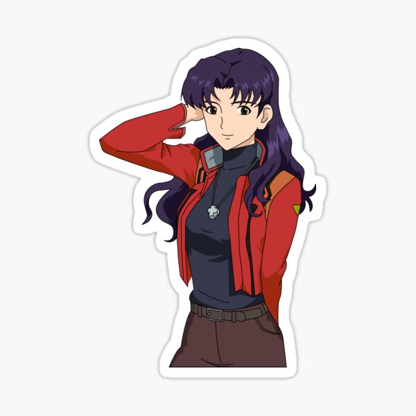 Pegatina «Miss Misato katsuragi» de Migi-Desu | Redbubble