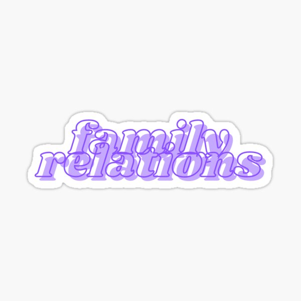 "Purple Fam Relations" Sticker by krettino | Redbubble