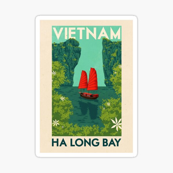 "Travel Posters - Ha Long Bay" Sticker by carolynbry | Redbubble
