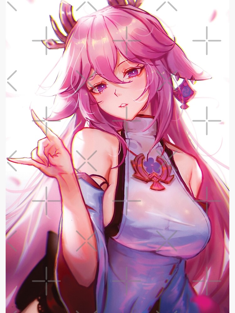 Póster «Impacto de Yae Miko Genshin» de jerrieart | Redbubble