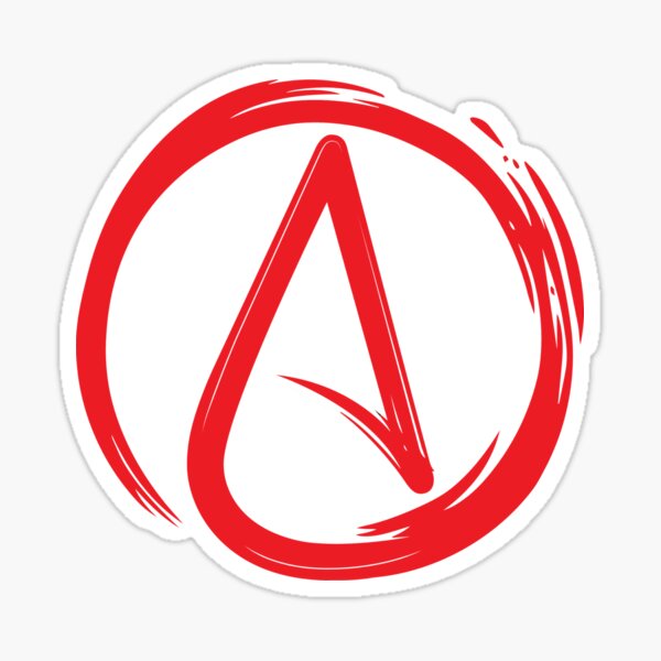 Pegatina «Símbolo Ateo Antireligión Ateísmo Letra Escarlata» de Nfrey78 ...