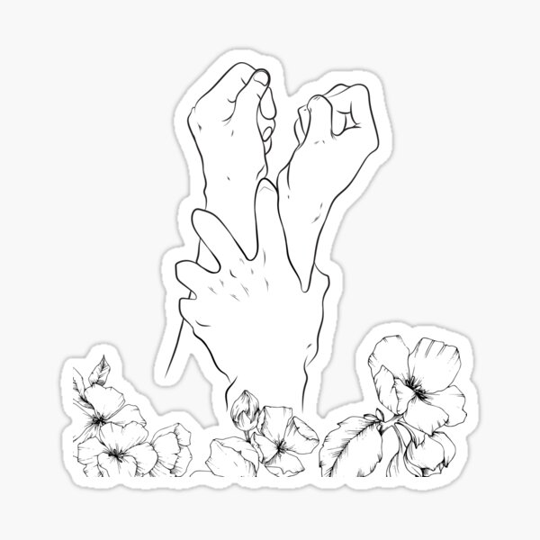 "BDSM hands grab Line art " Sticker for Sale by DizzyDark97 | Redbubble