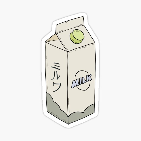 "Fresh Milk Hand Drawing" Sticker for Sale by MeAndDinosaur | Redbubble