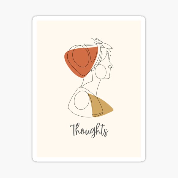 "aesthetic Deep Thoughts" Sticker by QweenCrafts | Redbubble