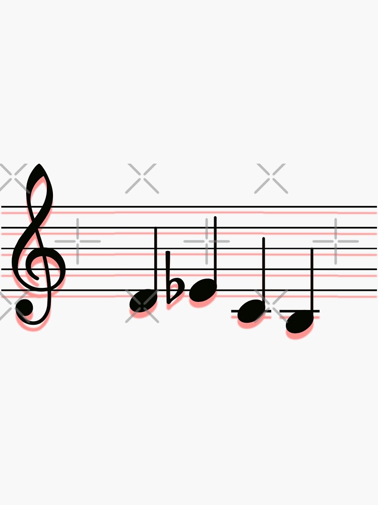 "DSCH motif Shostakovich - highlighted" Sticker for Sale by ...