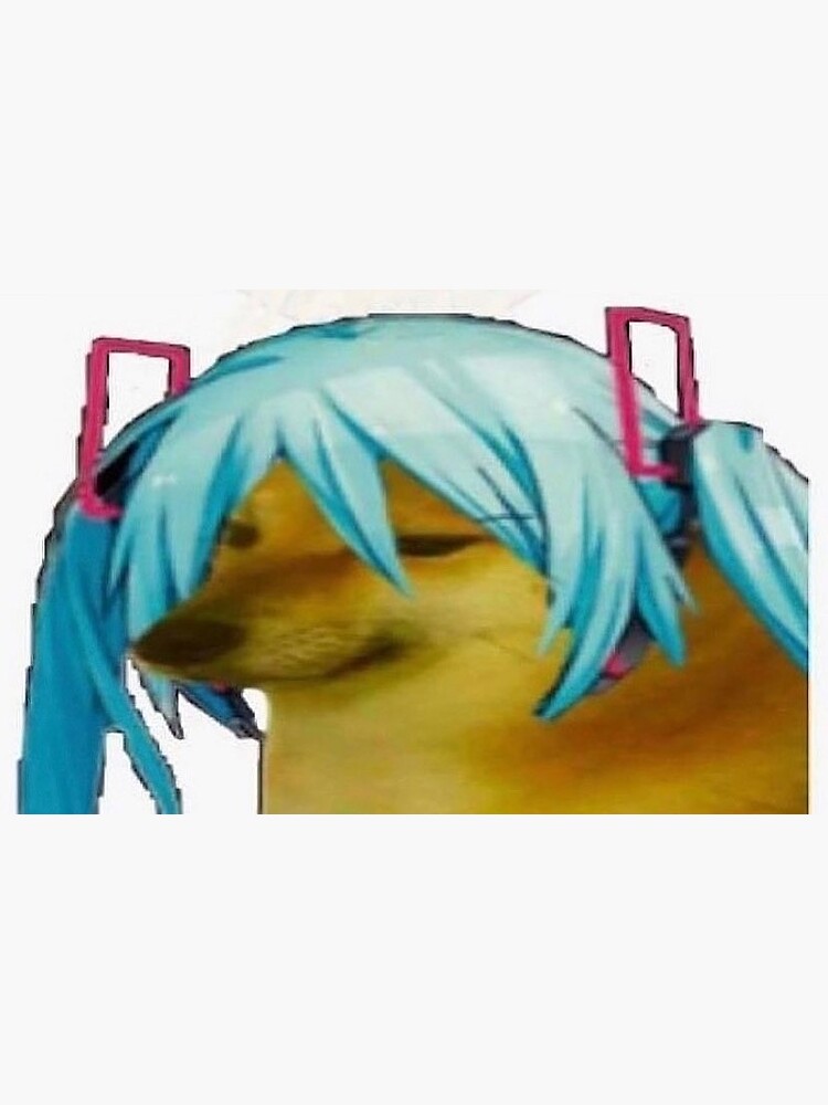 "Cheems Hatsune Miku" Sticker for Sale by coolcat233832 | Redbubble