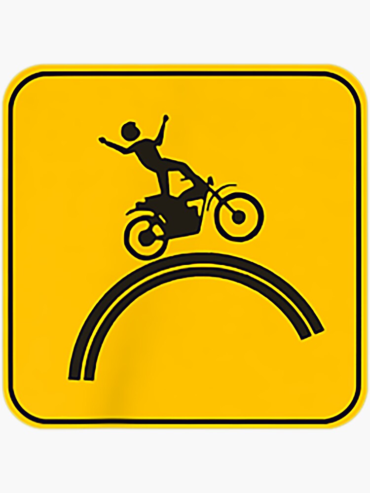 " Blue Ridge Parkway Motorcycle Safety Sign Dangerous Curve" Sticker ...