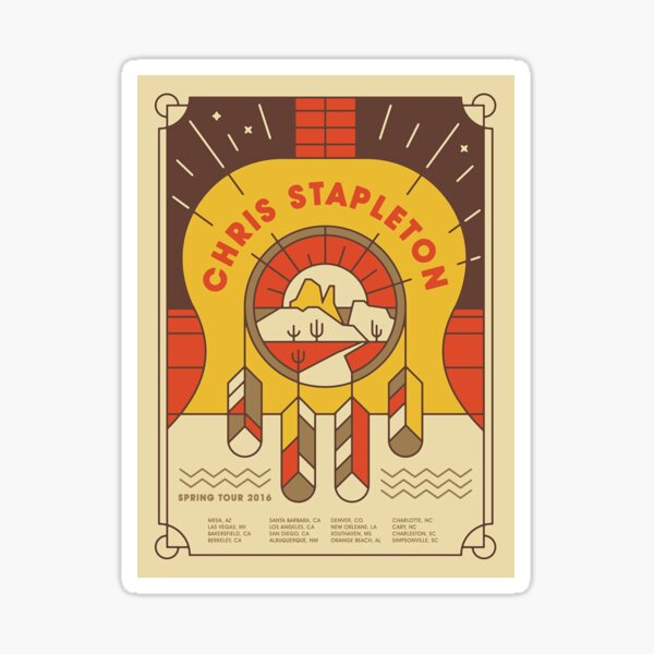 "chris stapleton " Sticker for Sale by juliejars | Redbubble