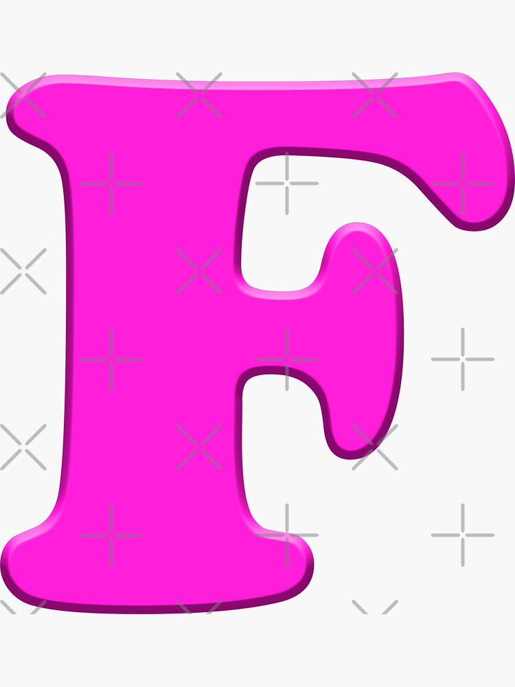 Pegatina «Alfabeto Letra F Rosa» de turkmenboy1 | Redbubble