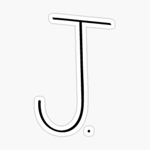 Letter J Initial Vinyl Car Decal Window Sticker Monogram