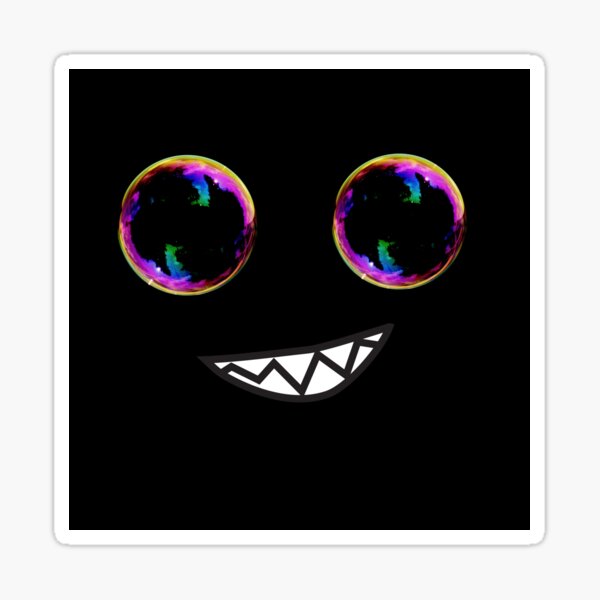"Black Smiley Face" Sticker for Sale by ShadowJin | Redbubble