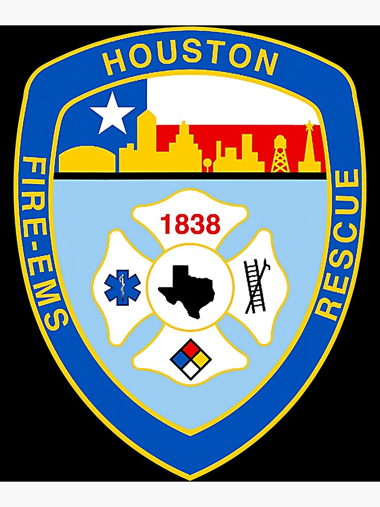 "Houston Fire Department " Poster for Sale by WoolRudransh | Redbubble
