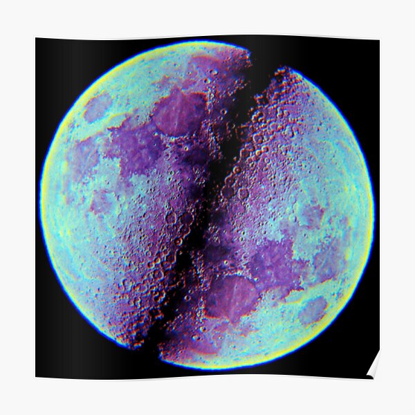 "aesthetic holographic moon" Poster for Sale by Krishangdavda | Redbubble